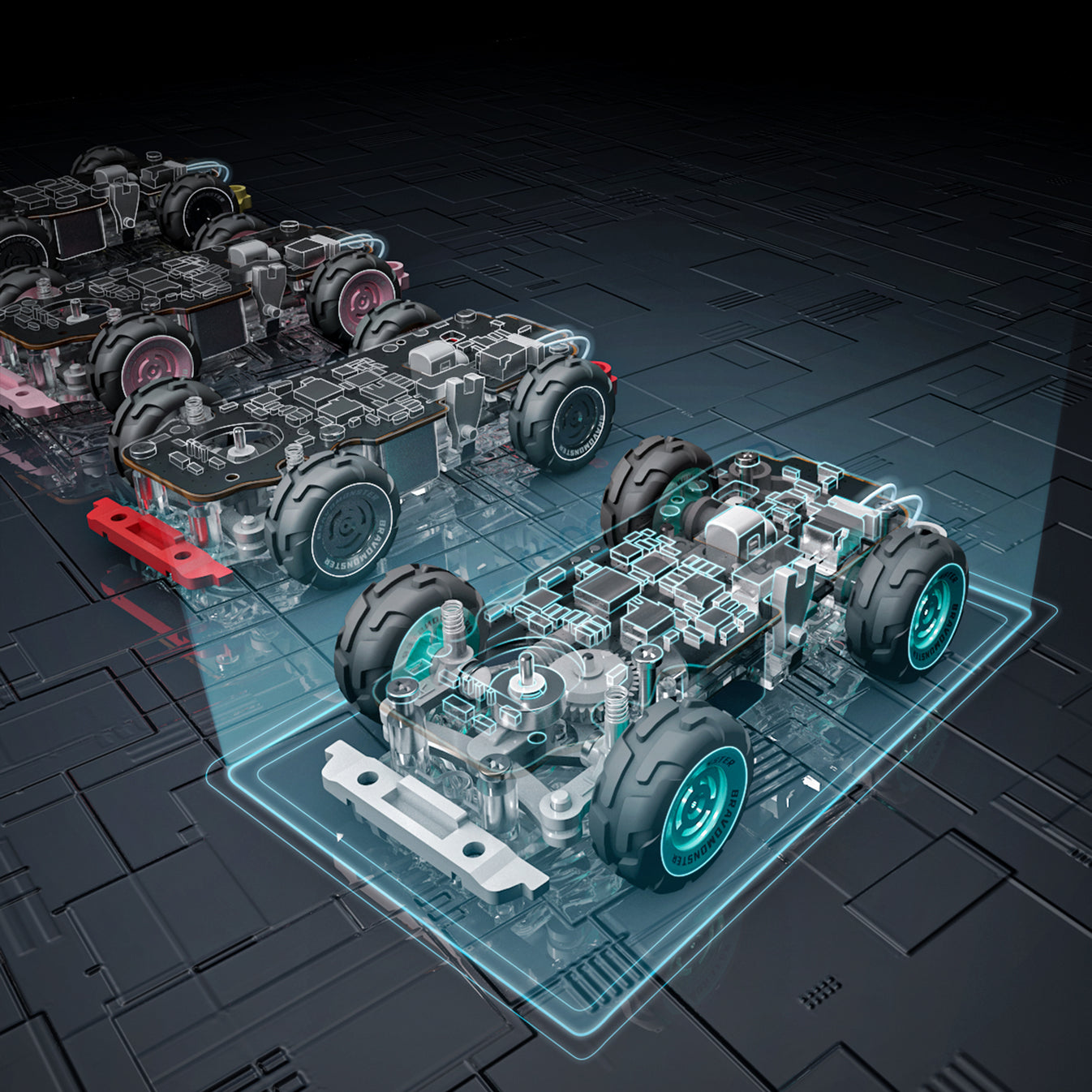 DC-ROMEO & BravoMonster RISC-V RC Car 1:72 Micro-scale Proportional Ha ...